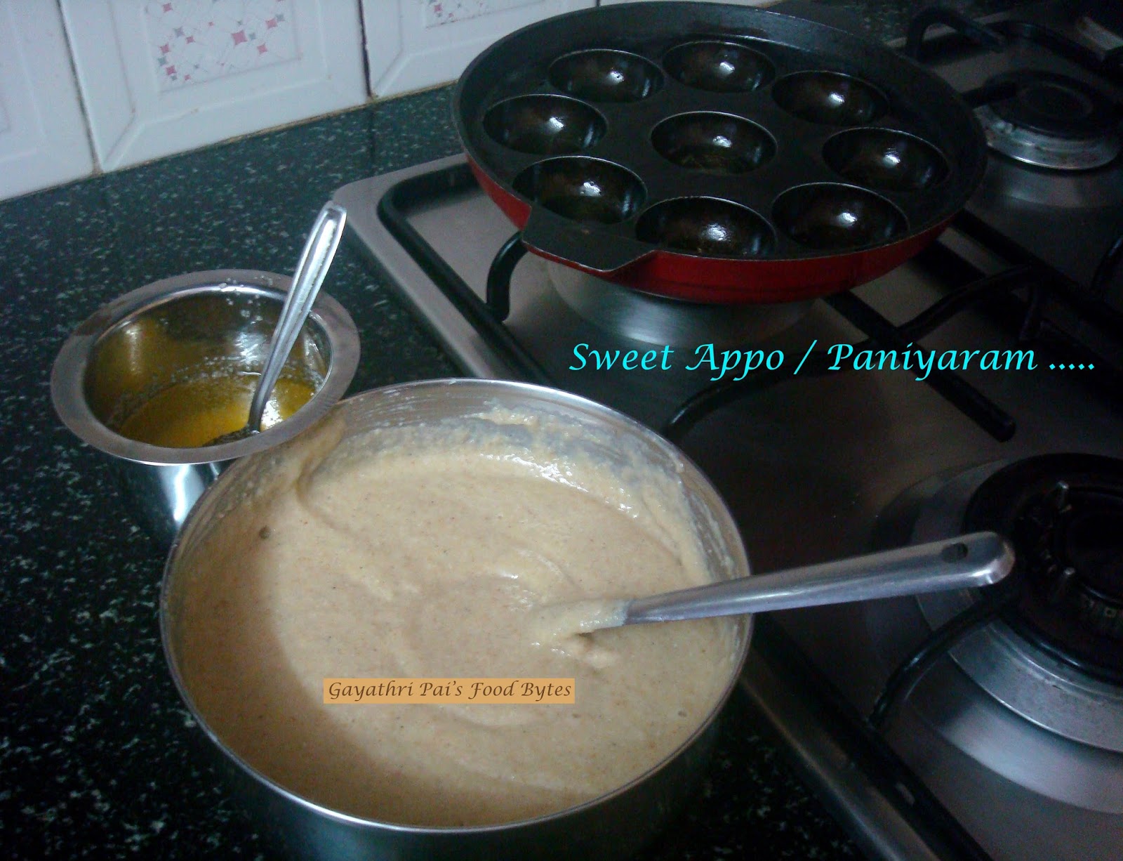 Gayathri Pai's Food Bytes: Sweet Appo / Paniyaram.
