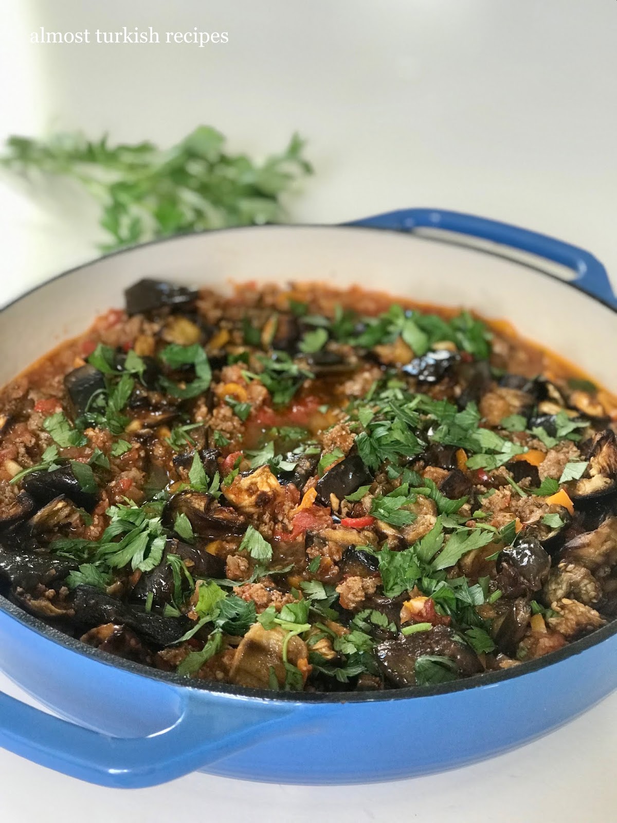 Almost Turkish Recipes: Turkish Moussaka (Patlıcan Musakka)