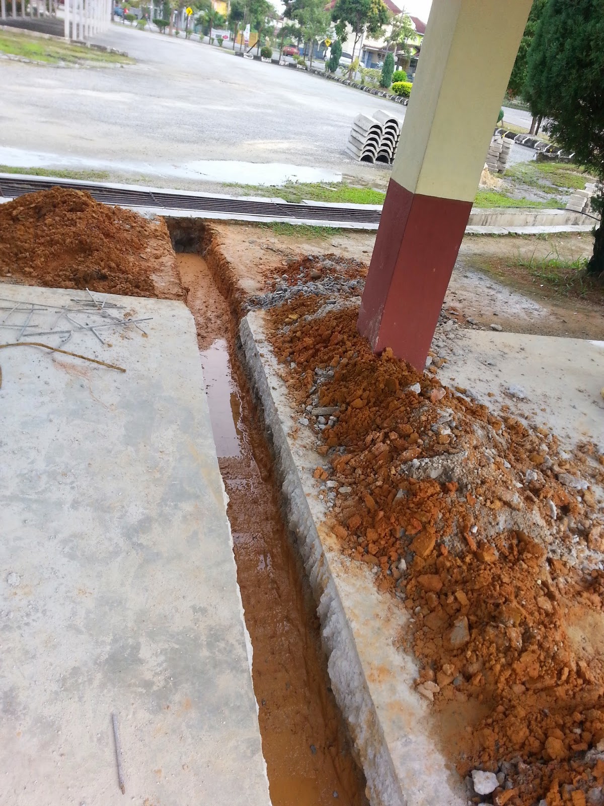 Sekolah Kebangsaan Taman Putra Perdana: Kerja-kerja membuat longkang