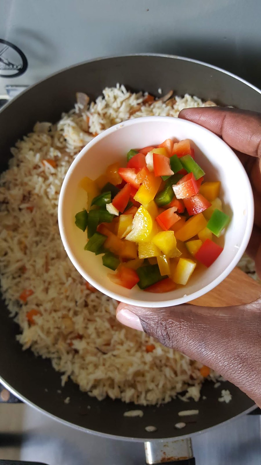 COLORED BELL PEPPER FRIED RICE / Nairobi Kitchen