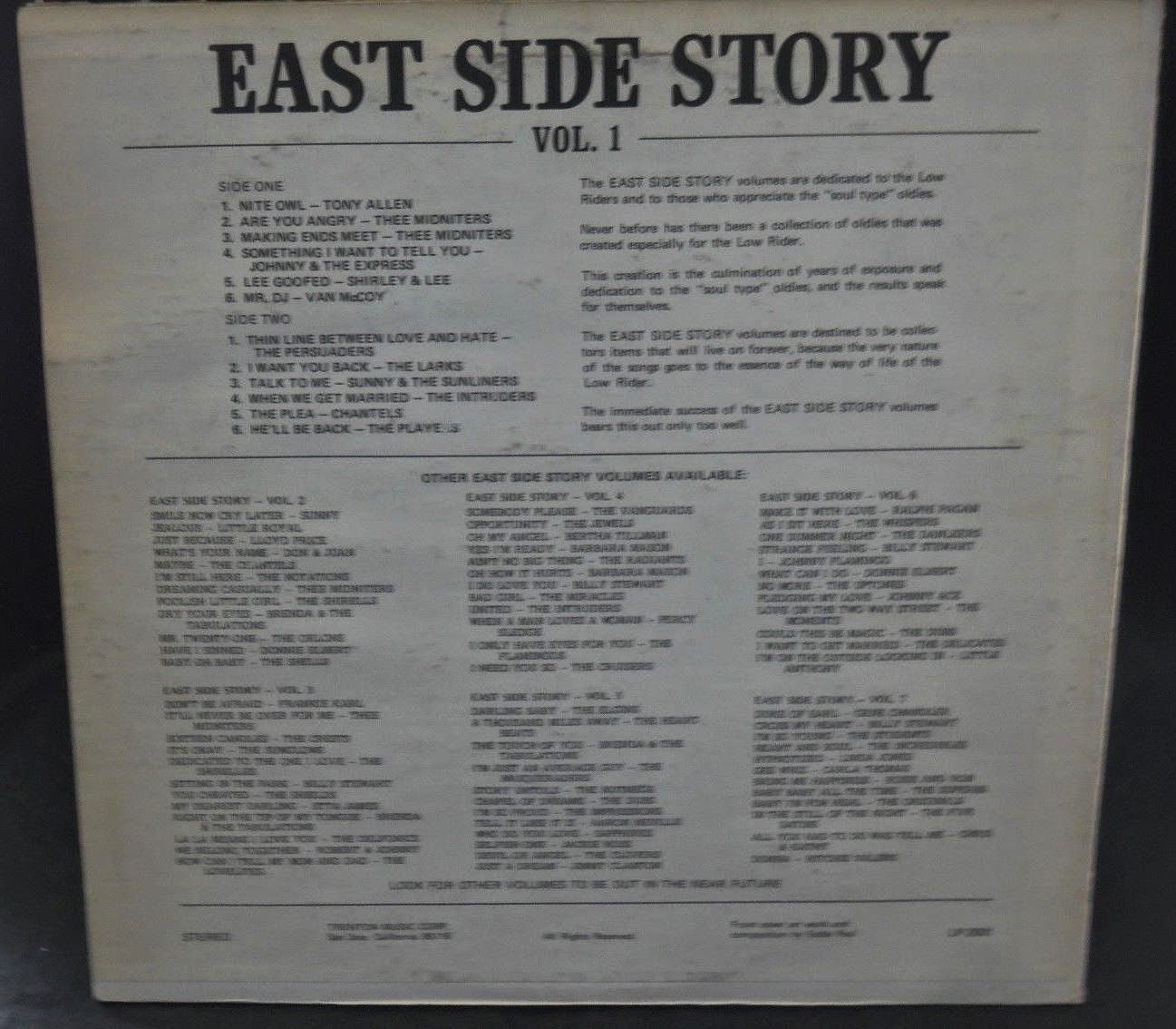 Nostalgia on Wheels: East Side Story - Vol. 1 - 6 - OG Low Rider Oldies
