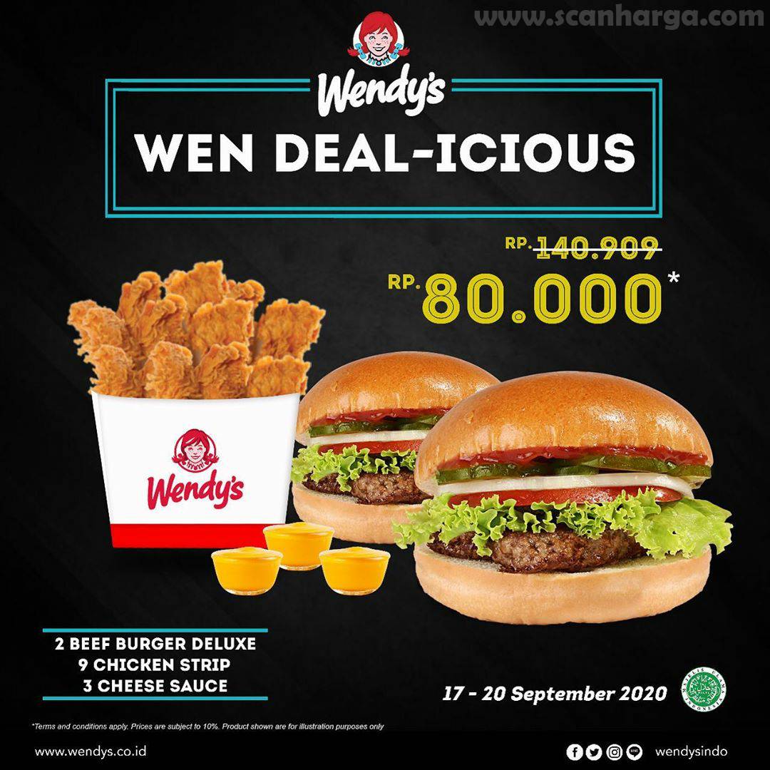 Promo WENDY'S DEAL Periode 17 - 20 September 2020 - scanharga
