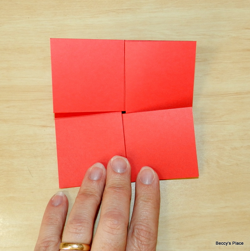 Beccy's Place: Tutorial - Origami Square Fold Card