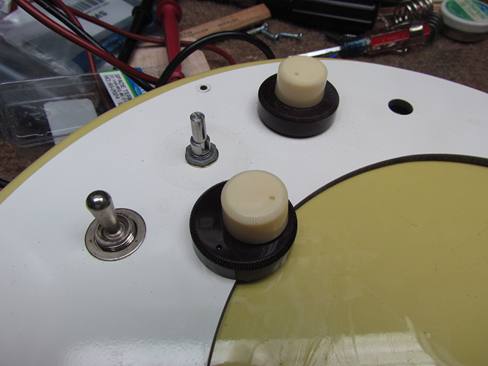 Guitar Screw Hole Fills on Daddy-O Yellow Danelectro DC-2 Crawls ...