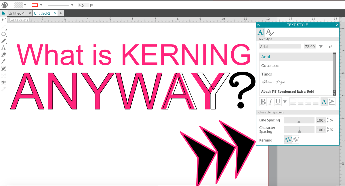 What is Kerning: Silhouette Studio Text Tutorial - Silhouette School What is Kerning: Silhouette Studio Text Tutorial - Silhouette School