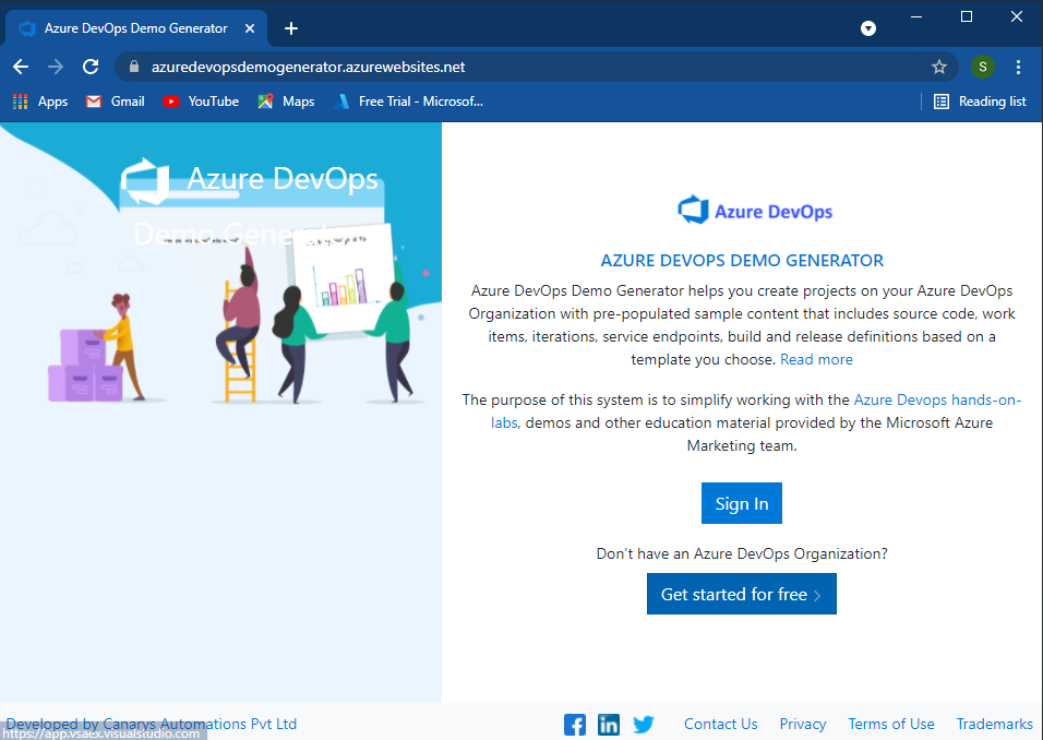 Creating PartsUnlimited Azure DevOps Sample project