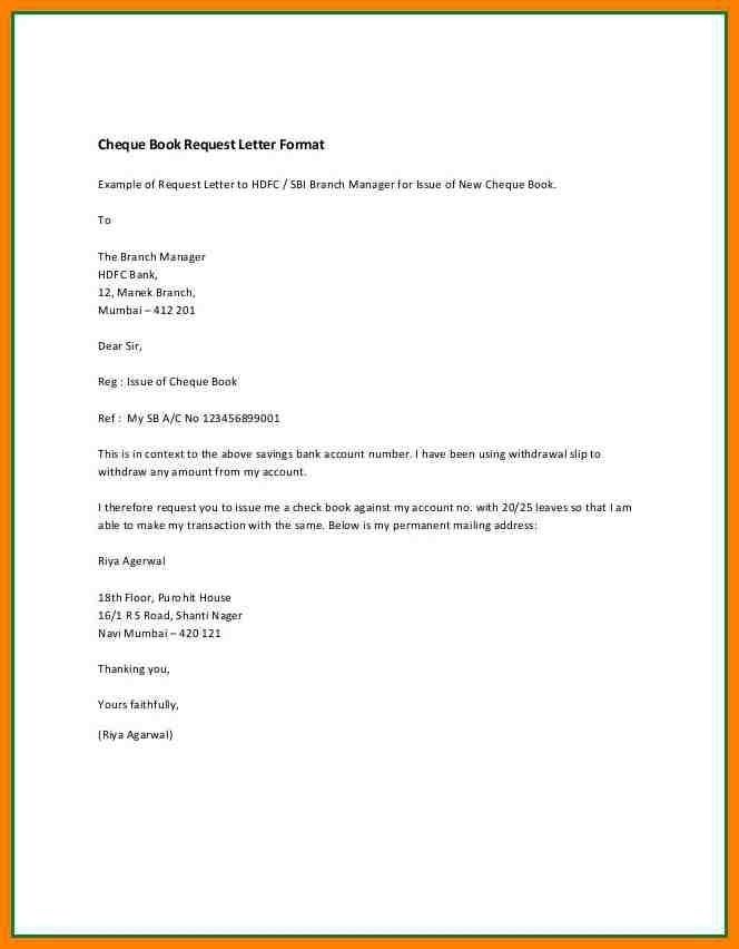 Hdfc Bank Statement Request Letter Format - Formal Letter