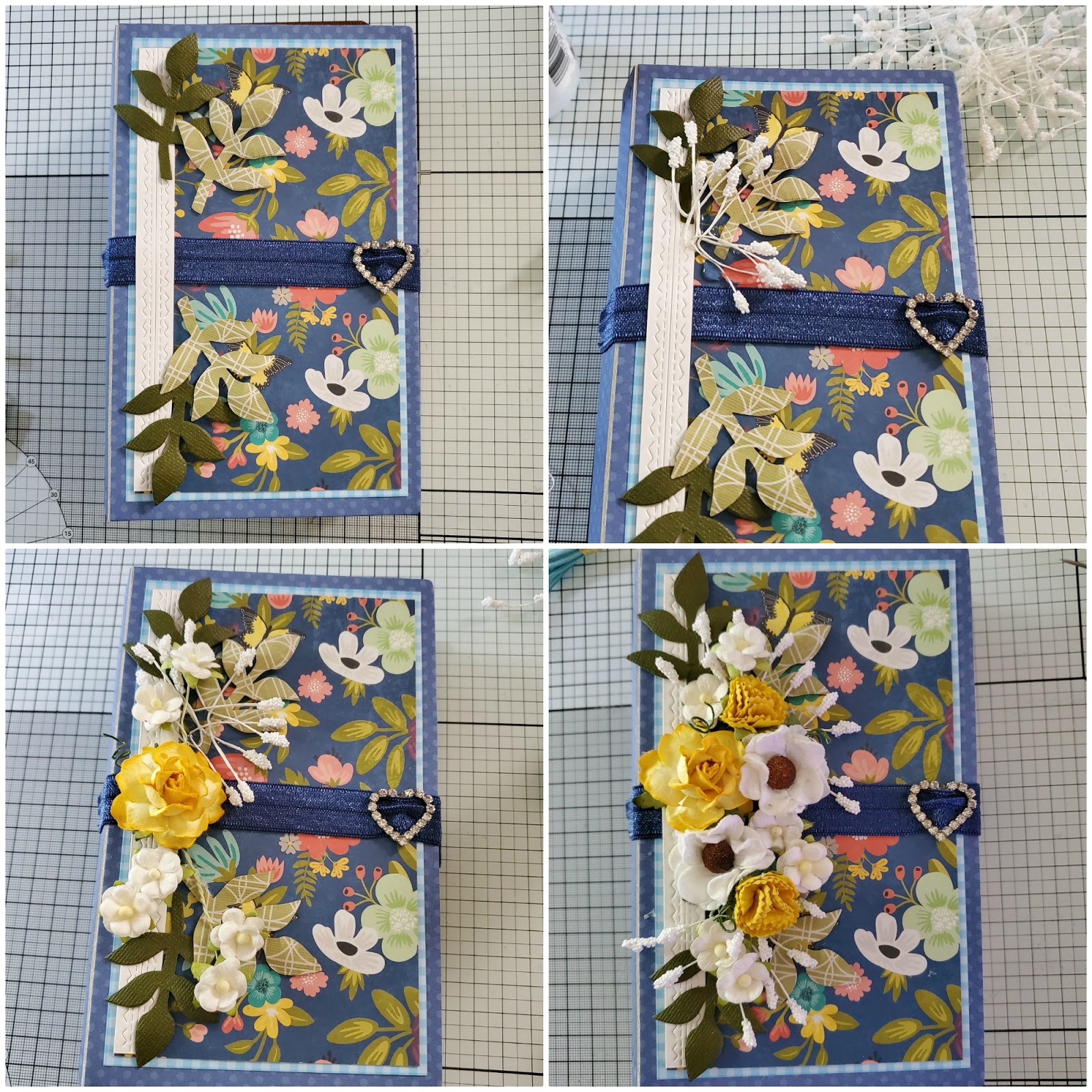 Up On Tippy Toes: Handmade Floral Pocket Notebook