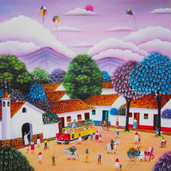 El arte es su máxima expresión : Paisajes al óleo, mas colombianos que ...
