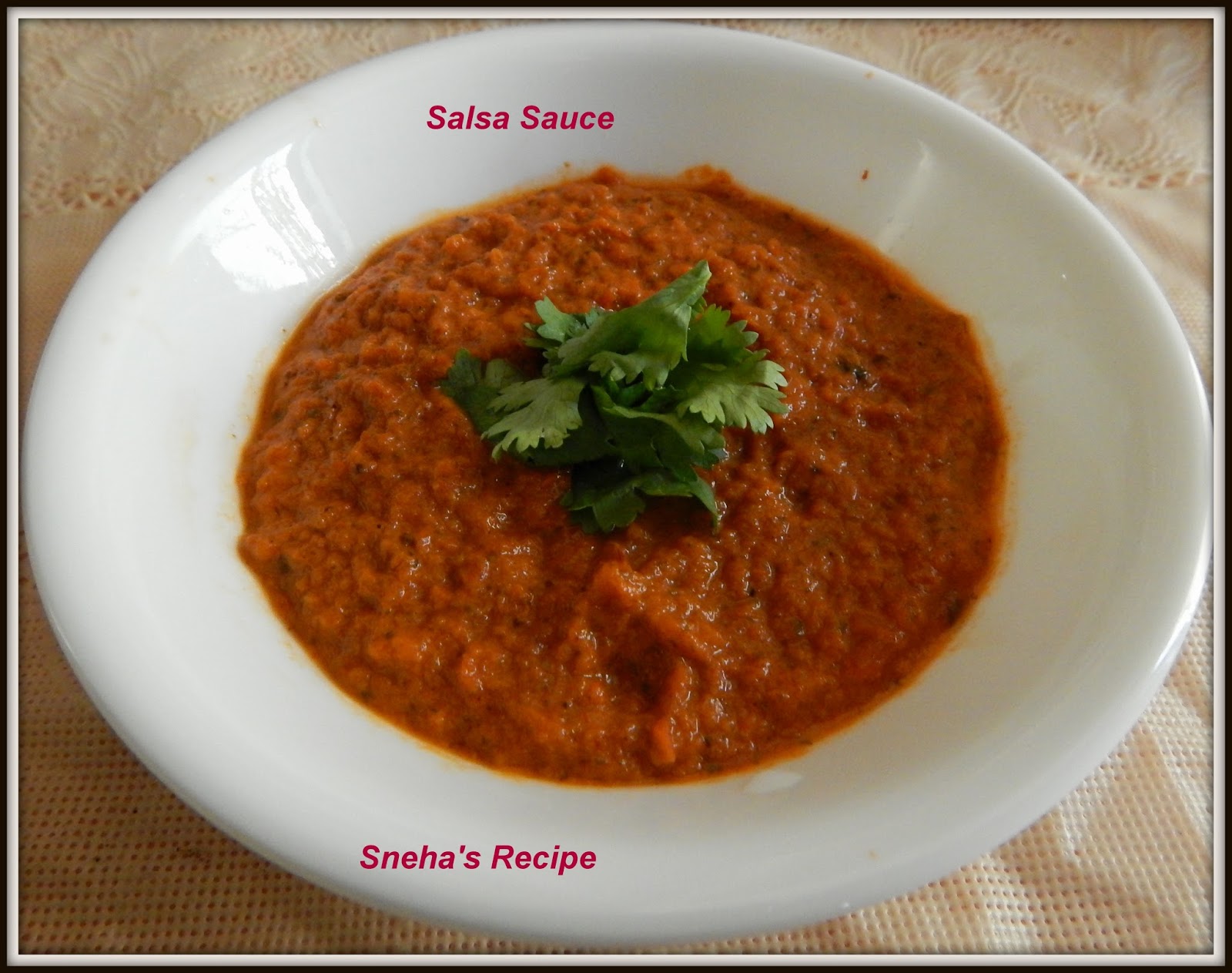 Salsa Sauce - How to make Salsa Sauce - Sneha's Recipe