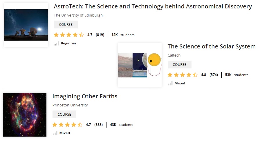 Free Astronomy Courses On Coursera