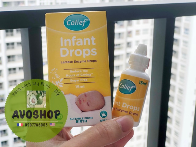 (Bill Mỹ) (Có sẵn) enzyme lactase Colief hỗ trợ bé bất dung nạp lactose ...