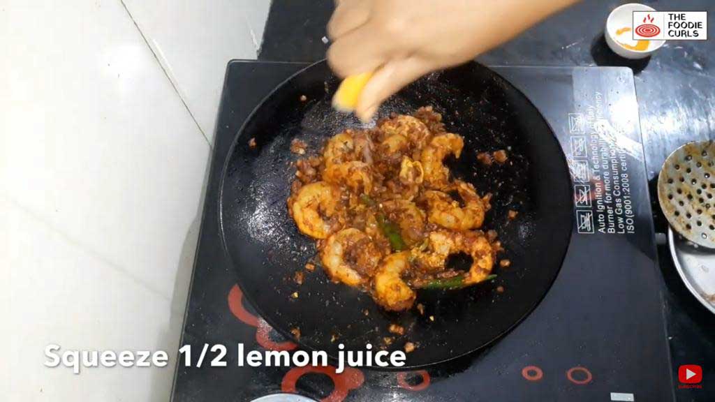Prawns Tawa masala - The Foodie Curls Indian Recipes