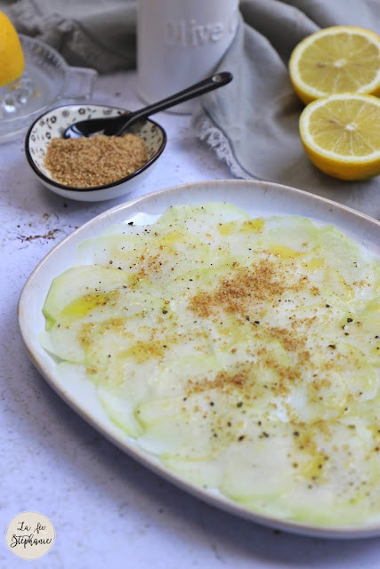 Carpaccio de chou rave au citron - Recette Fleur