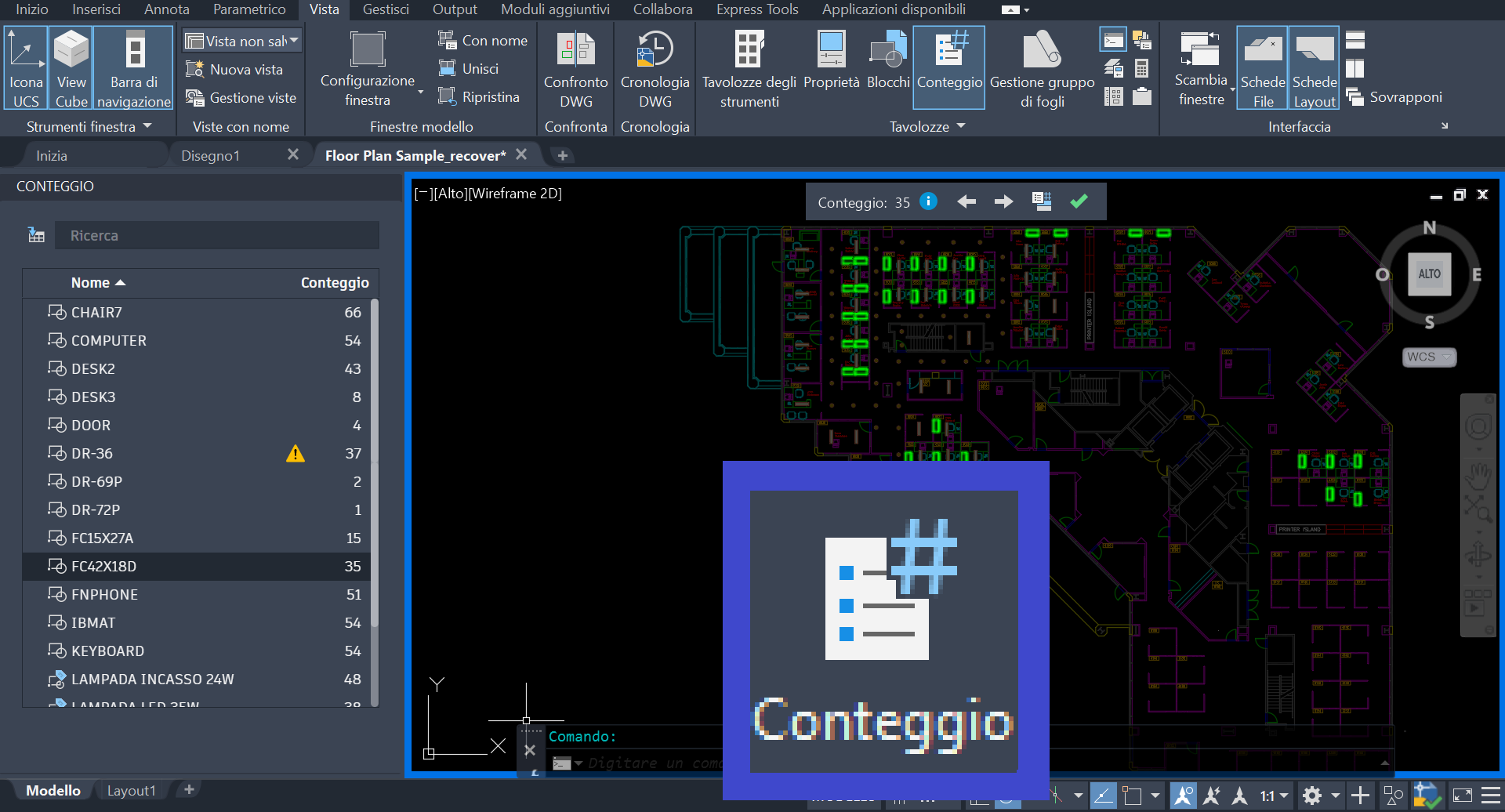CAD semplice: Il comando Conteggio di AutoCAD
