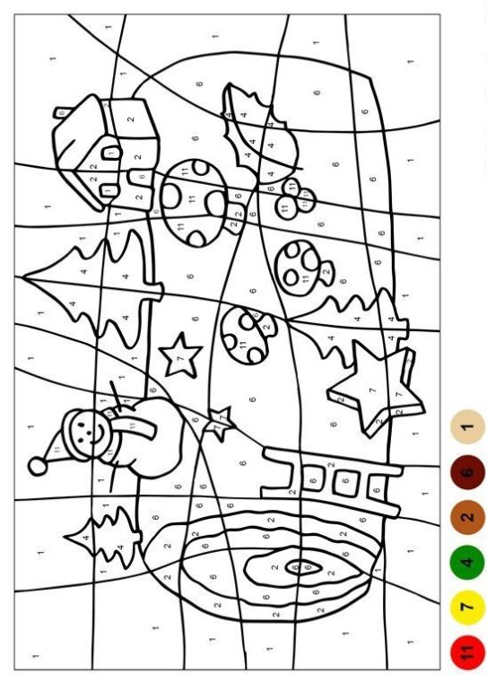 NAVIDAD: COLOREA SEGÚN LOS NÚMEROS