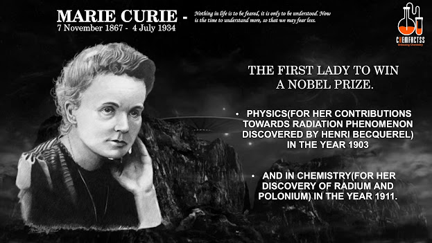 The first lady to win a Nobel prize.