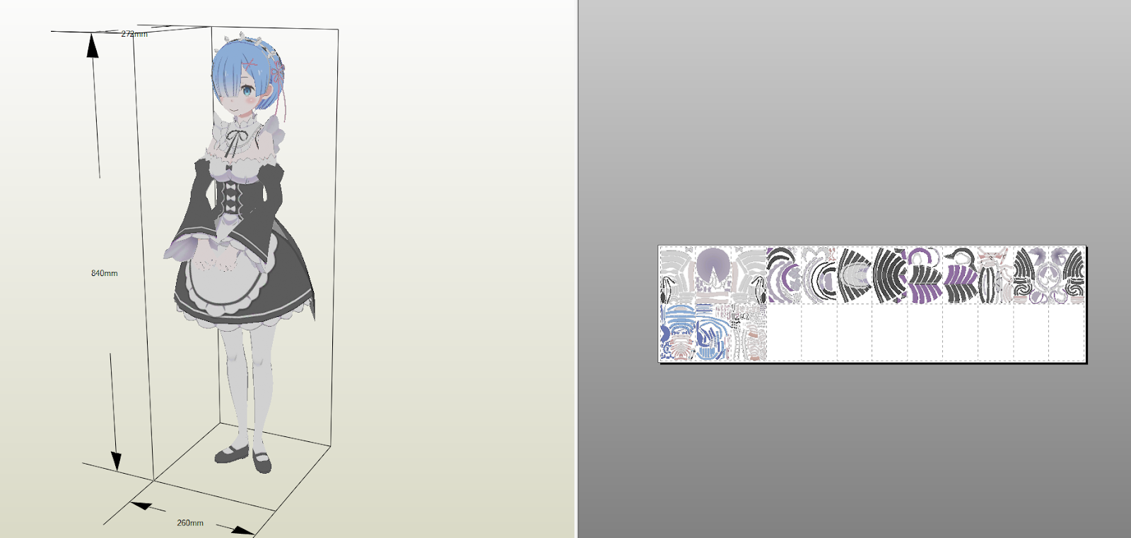 Rem Re:Zero (Papercraft) and and little Event