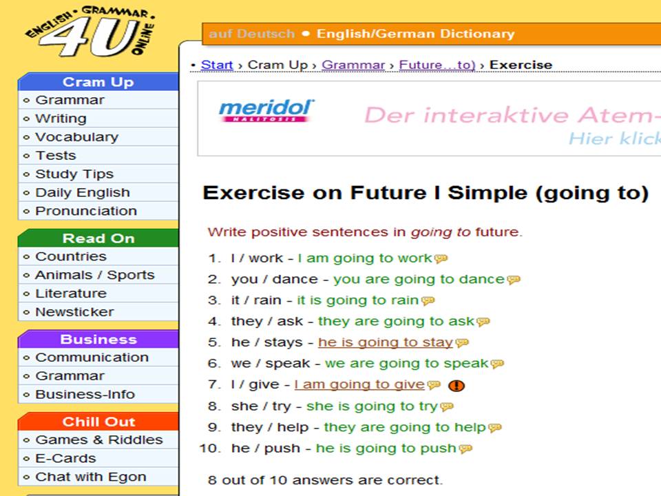 My English Class-ArMaNdO: EGO4U EXERCISES GRAMMAR
