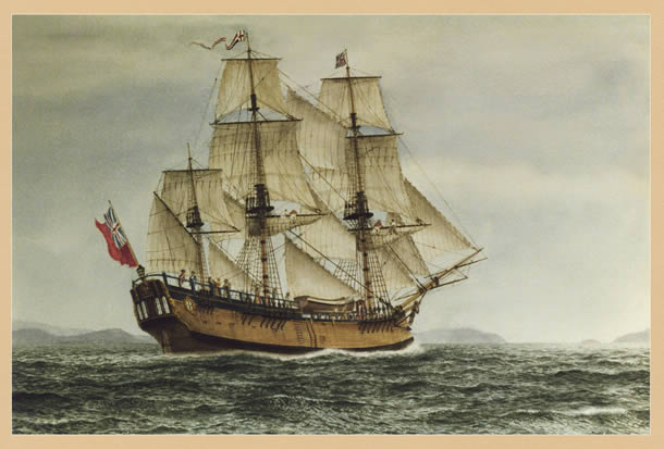 History Map Australia: 1770 HMS Endeavour