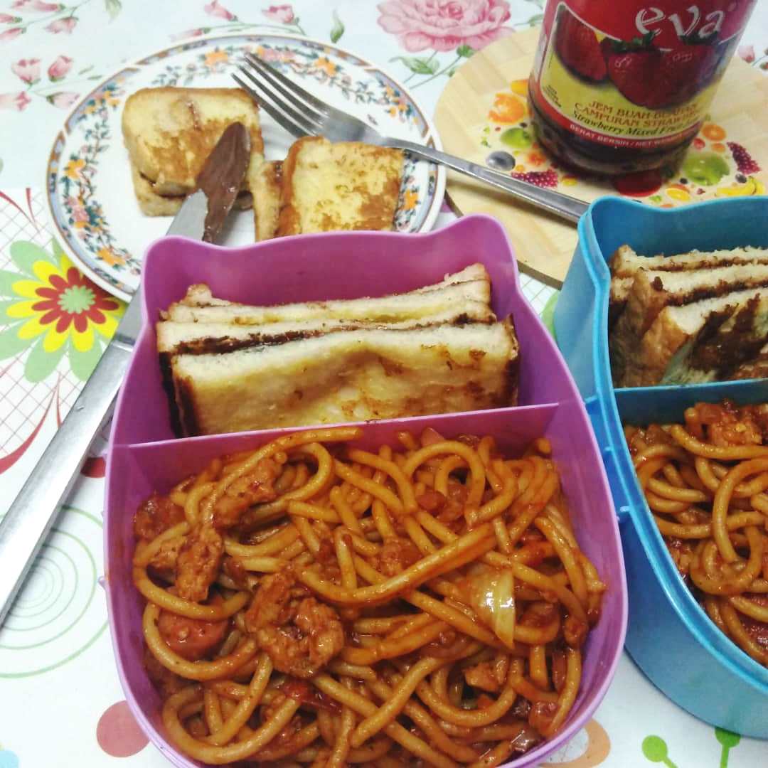 Bento simple dan mudah dan makan-makan Februari 2020