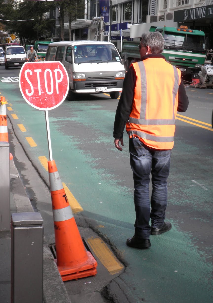 Wellington Daily Photo: #1480 ... The STOP-GO Man