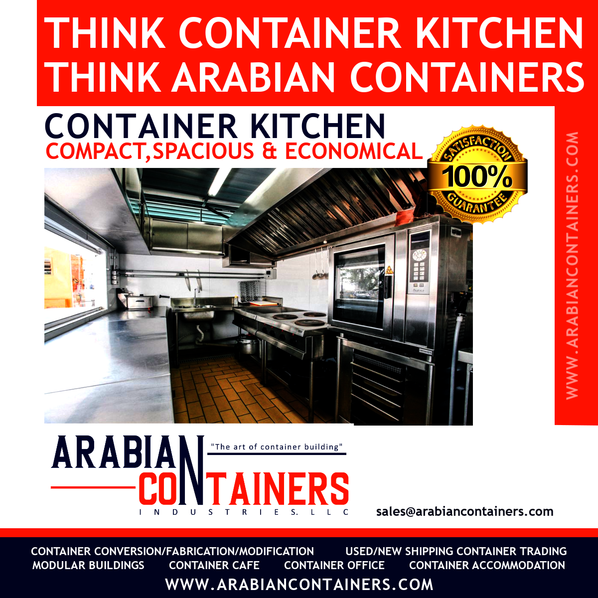 Shipping Container Kitchen in Dubai, UAE - Container kitchen conversion ...