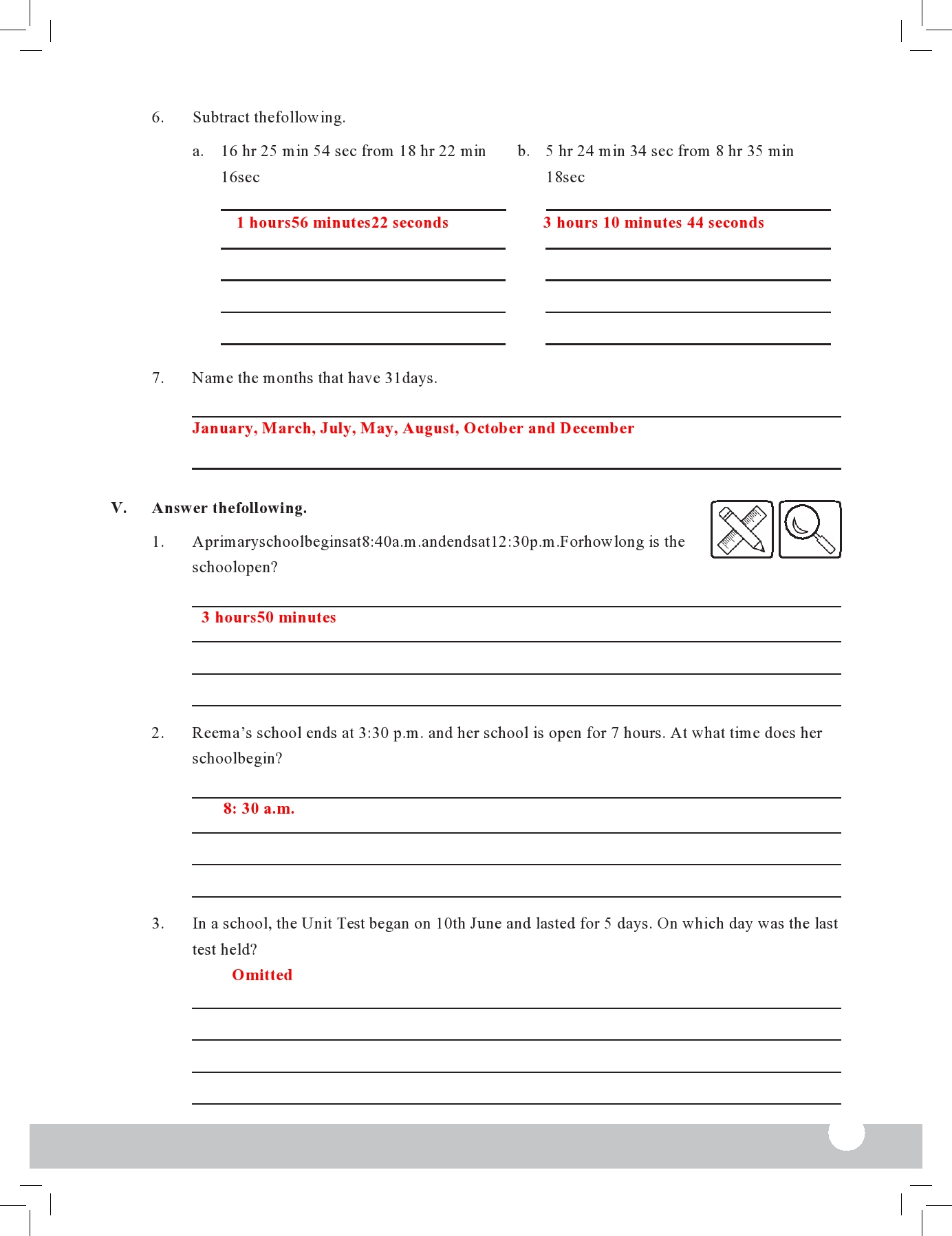 Grade 5 Maths Ch- Time Workbook work