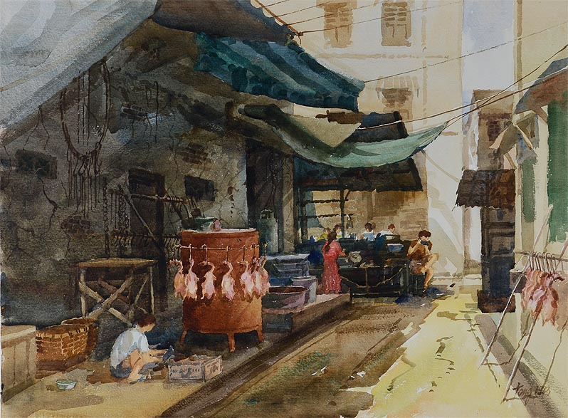 Tong Chin Sye 童振狮，新加坡水彩画会，Singapore Watercolour Oil Painting Artist ...