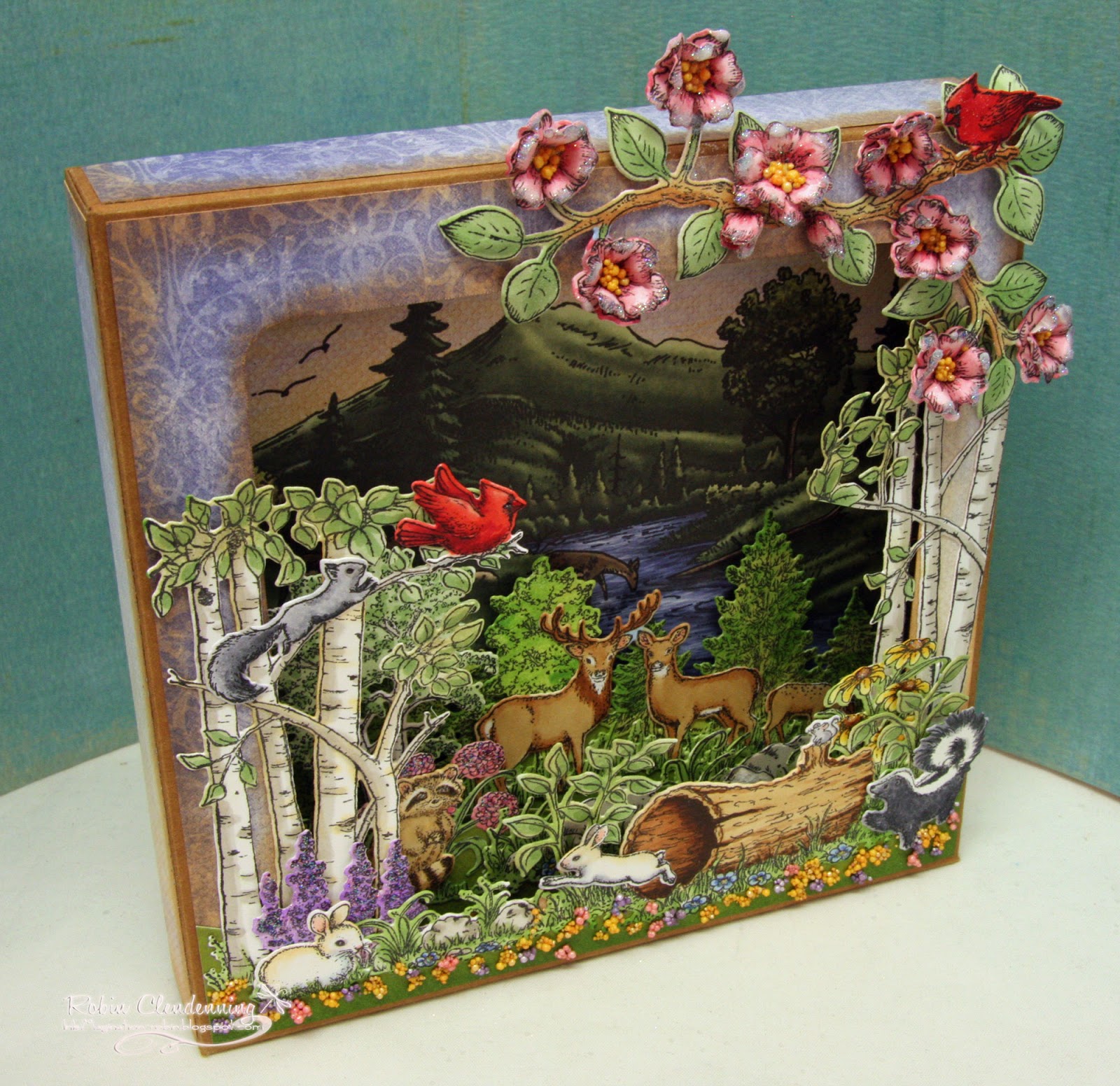 InkMagination: Shadow Box Scene-Heartfelt Creations