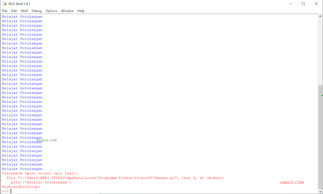 Belajar Perulangan While pada Bahasa Python - Sinauo.Com