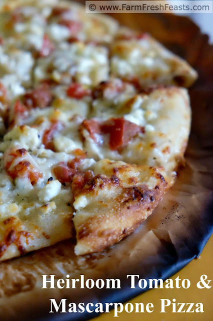 Farm Fresh Feasts: Heirloom Tomato and Mascarpone Pizza