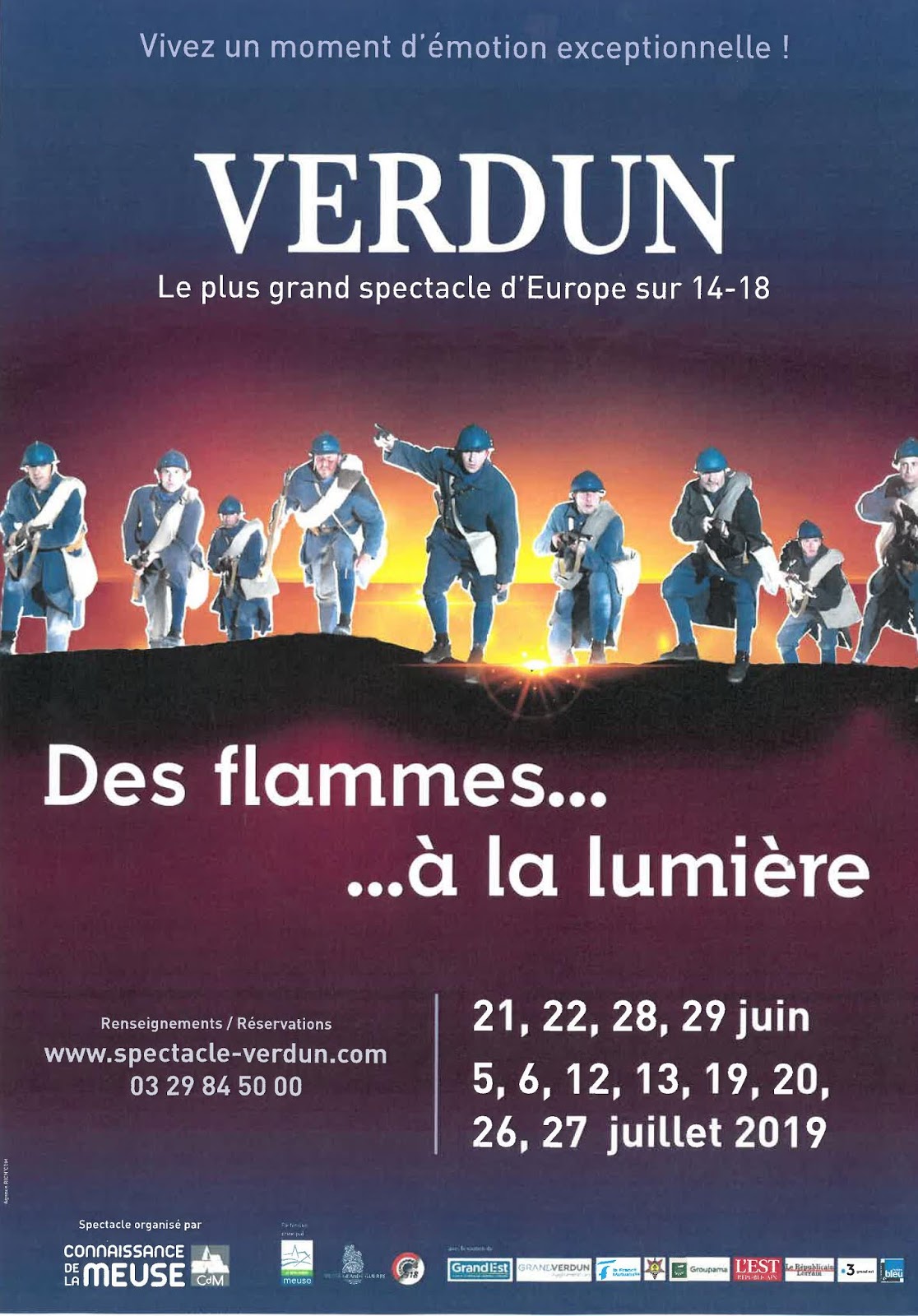 PATRIMOINE DE LORRAINE: VERDUN (55) - Spectacle "Des flammes...à la ...