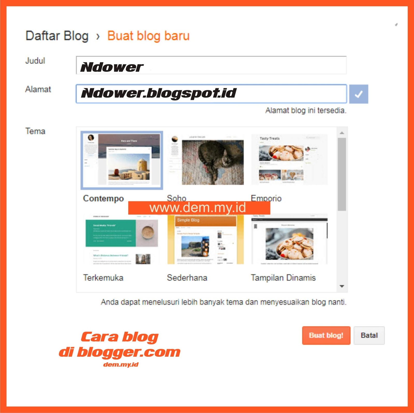Panduan Mudah Cara Membuat Blog Gratisan di Blogger.com - Bertekno