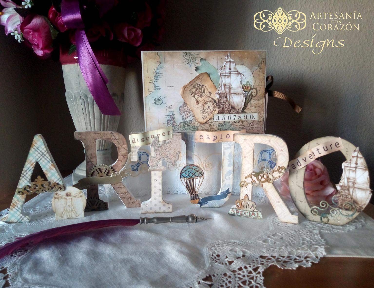 Artesanía con Corazón, Scrap de diseño: Letras decoradas...nombres ...