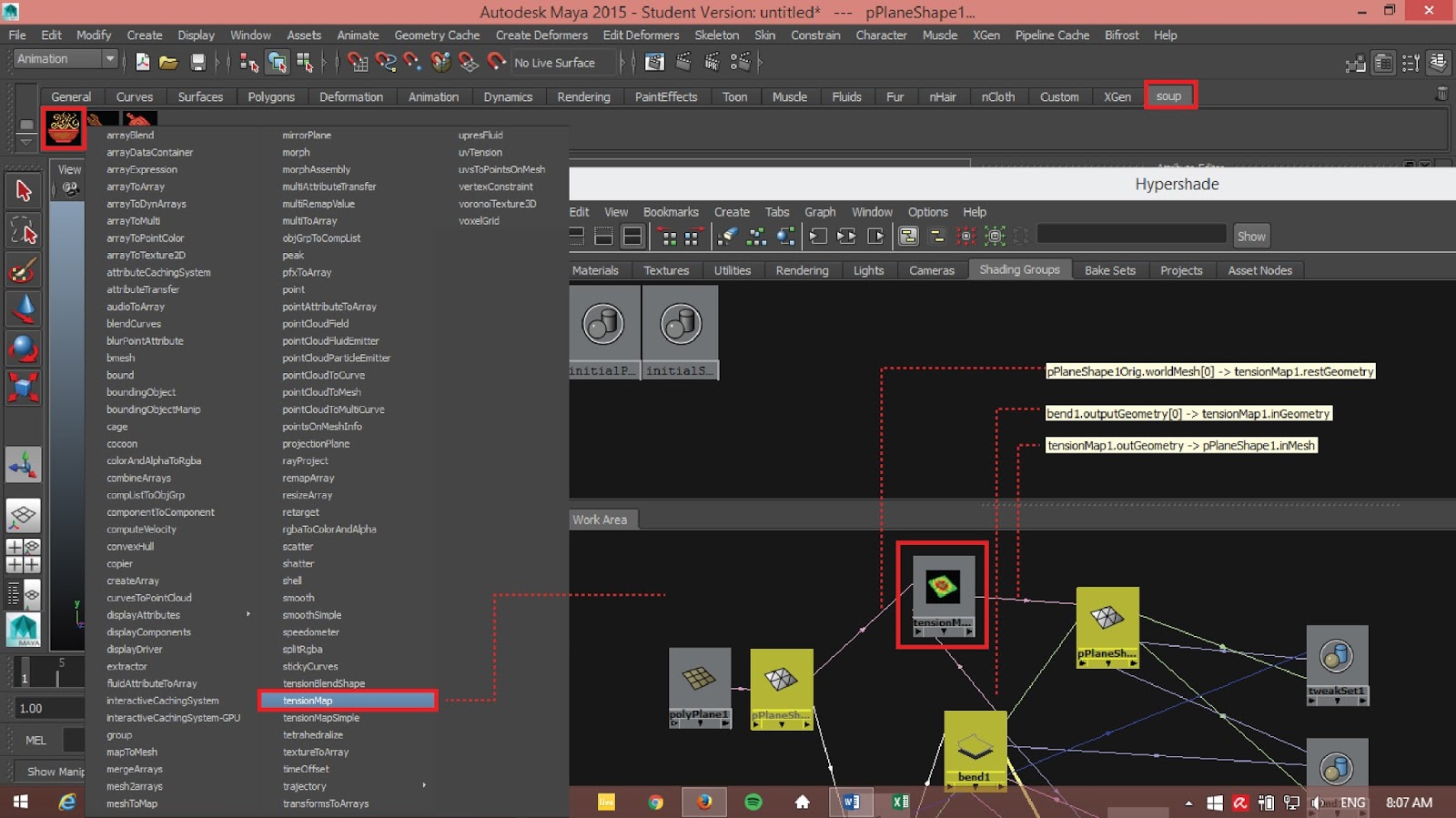 T-arch Lab: Maya Tutorial- Real-time tension mapping