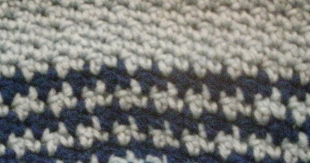 Small Hounds-tooth check in crochet
