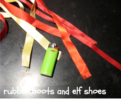 made it Monday: ribbon dancing - rubber boots and elf shoes