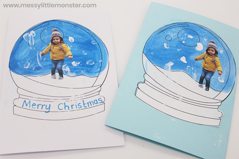Snow Globe Template - Messy Little Monster