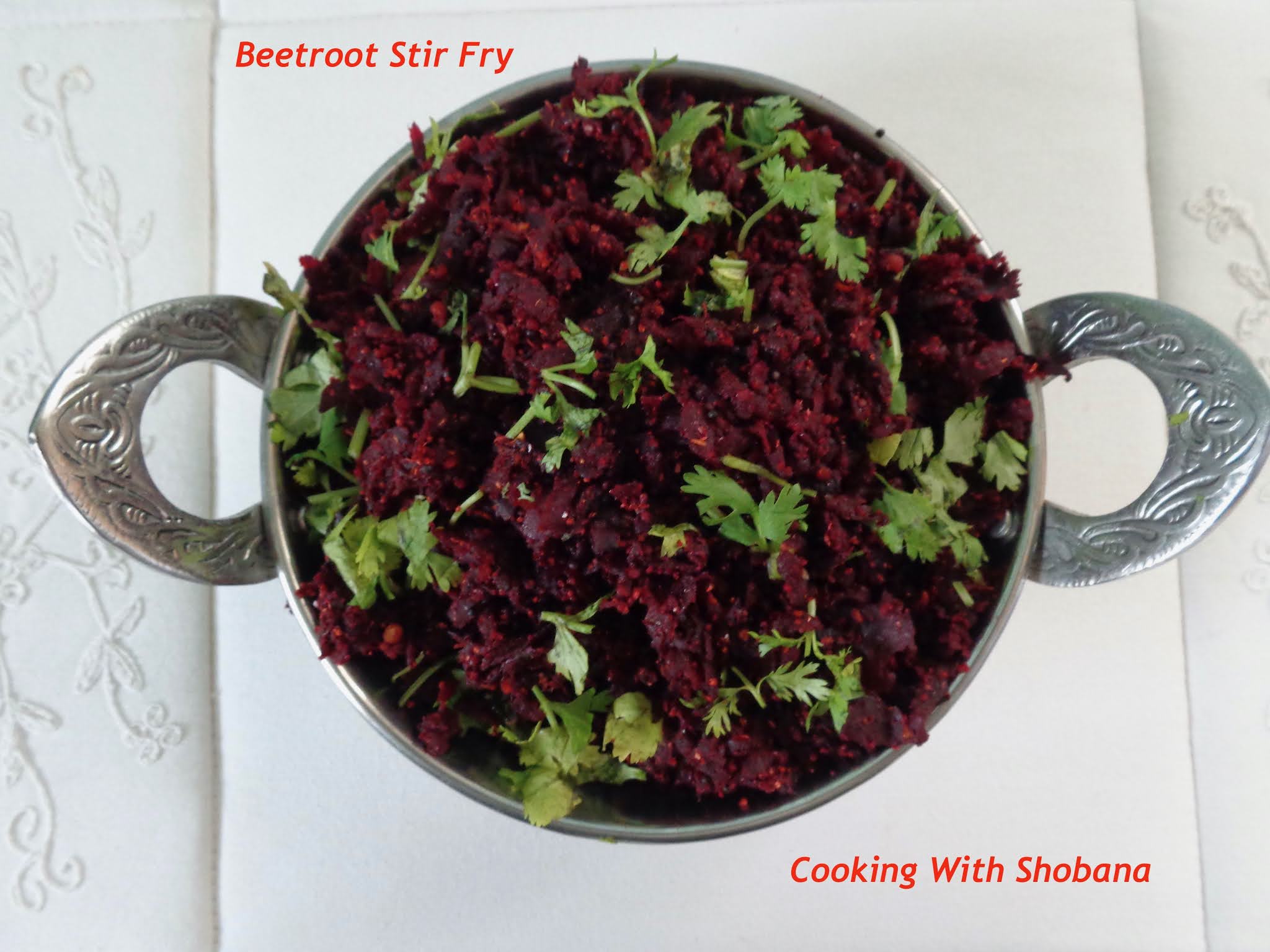 Cooking With Shobana : BEETROOT STIR FRY