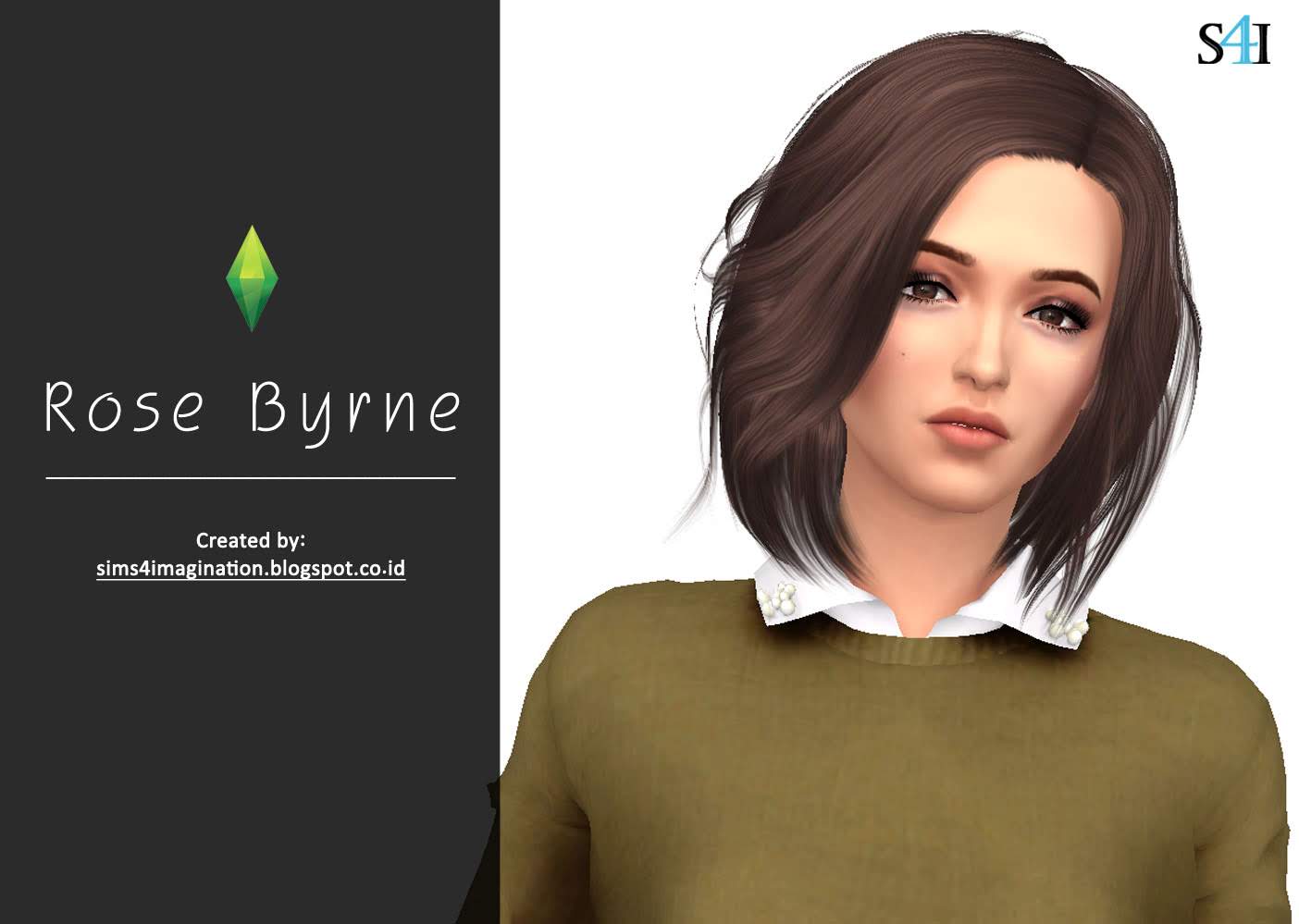 My Sims 4 CAS: Rose Byrne - Imagination Sims 4 CAS