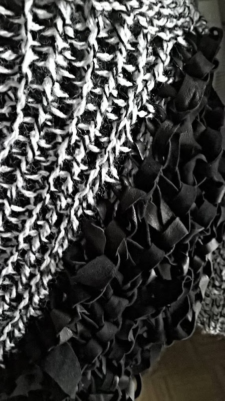 DIVNA'S SWEATERS: Knitting with leather yarn