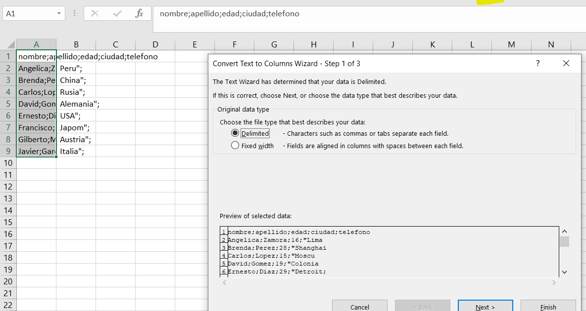 Macro de Excel para abrir archivo csv