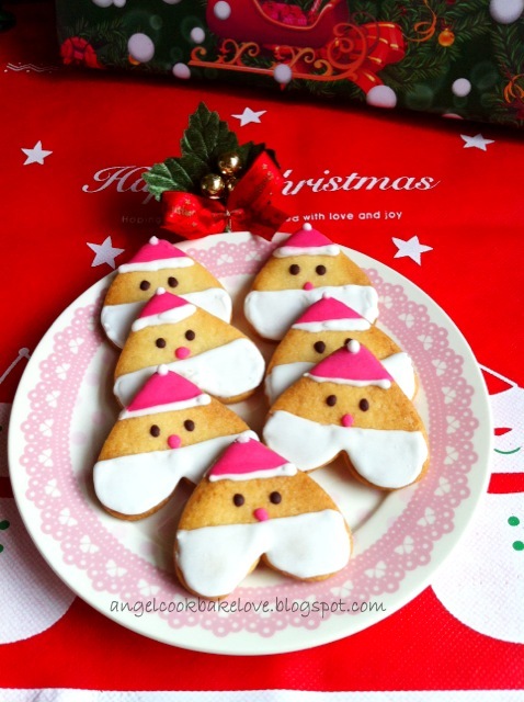 Cook.Bake.Love: Santa Claus Cookies (Cut-Out Butter Cookies with Royal ...