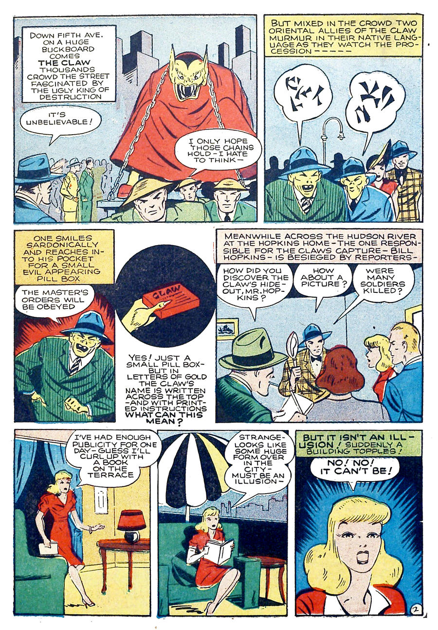 Pappy's Golden Age Comics Blogzine: Number 2260: The Claw, one-man ...