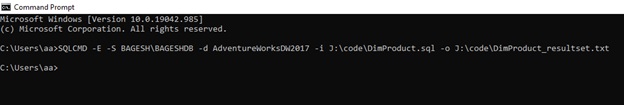 Microsoft Business Intelligence: Execute SQL files using command prompt