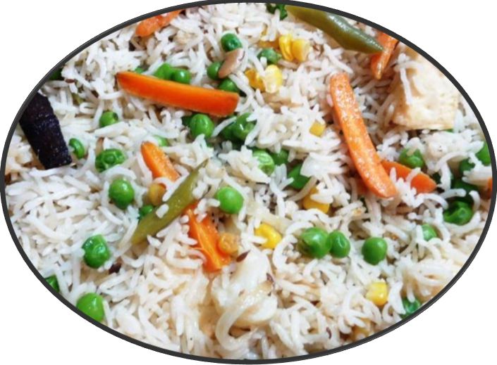 Plain Vegetable Rice ~ Indian recipes