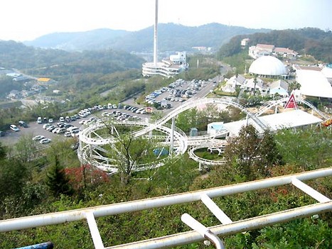Japanese Sky Cycle roller coaster is pedal powered