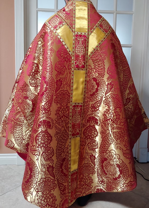 New Red Conical Chasuble from Paramentica ~ Liturgical Arts Journal