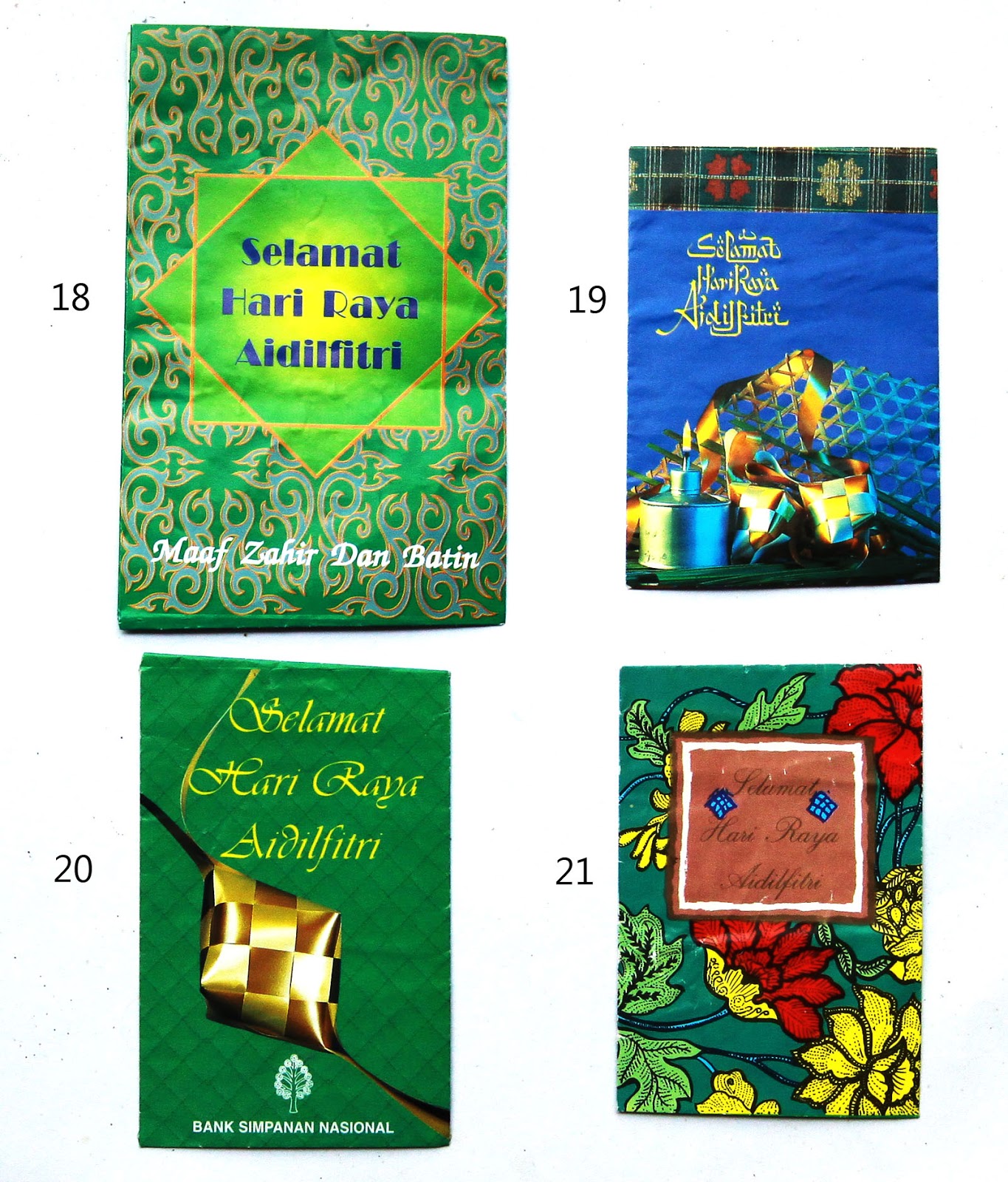 Koleksi sampul duit raya tahun 1994 - 1995 - Unikversiti
